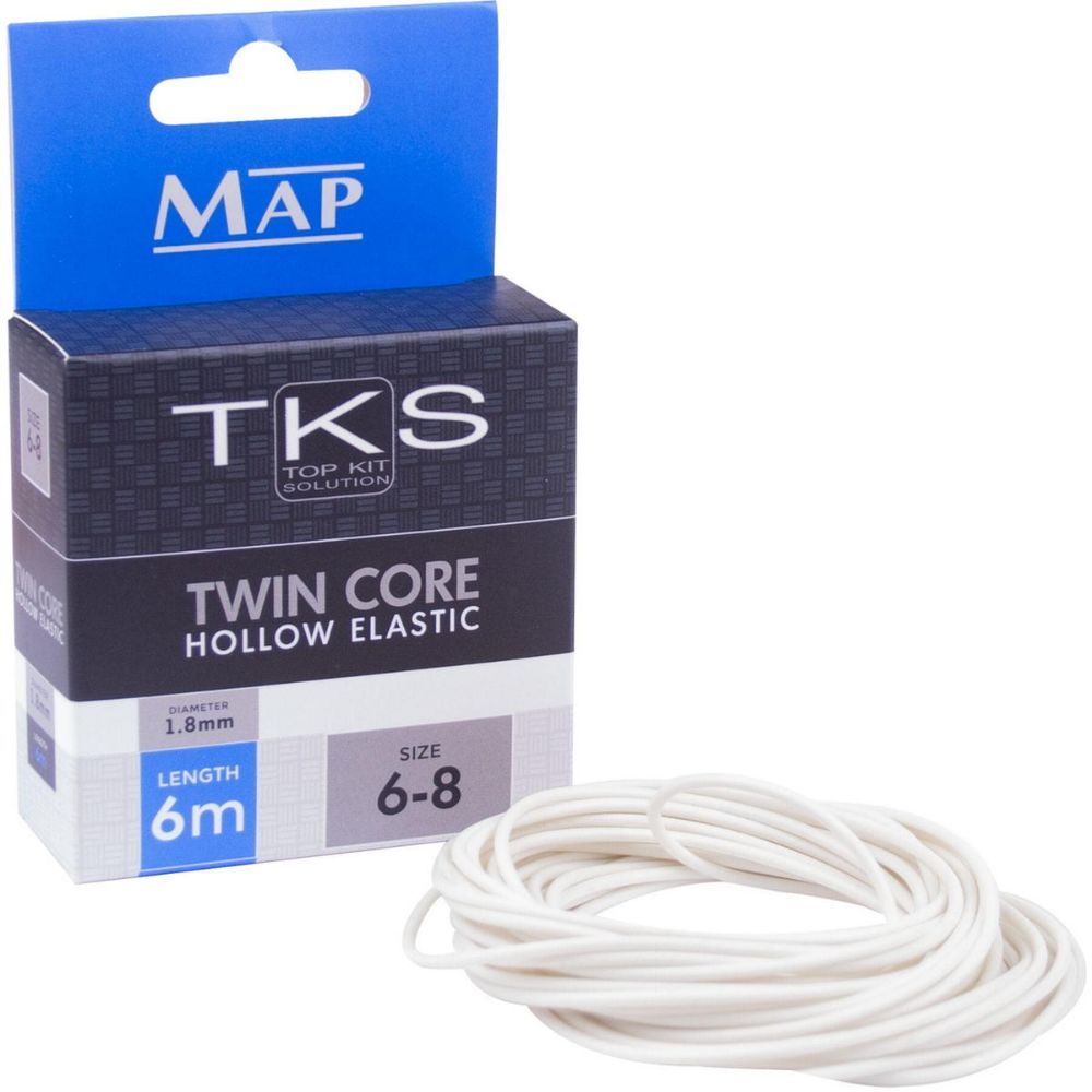MAP TKS Twin Core Hollow Elastic 6m White 6-8/1.8mm | Angling.Pro